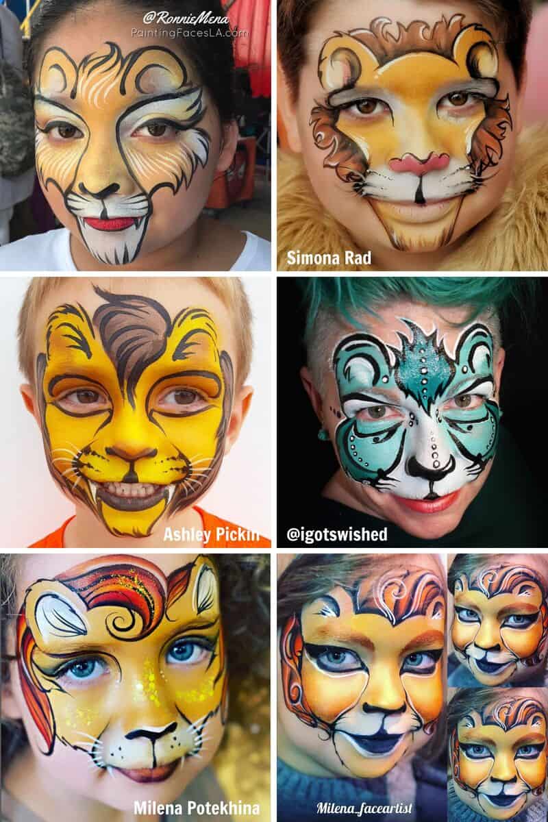Easy Face Painting Lion