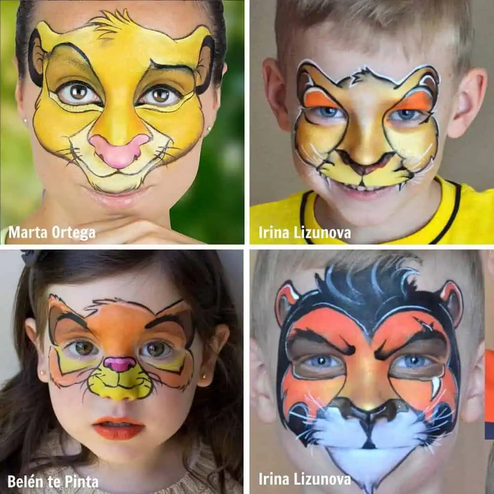 Lion King Face Painting