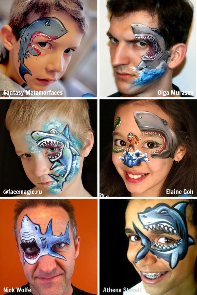 Face Painting Shark