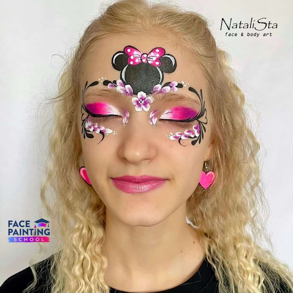 Pink Minnie Mouse Face Paint Draw Minnie Mouse's Face HelloArtsy