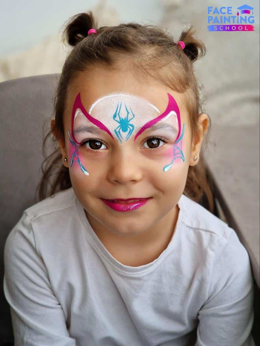 Spiderman Cheek Face Painting