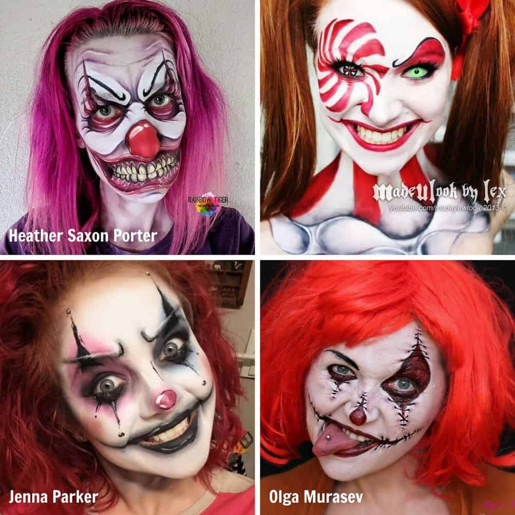 Scary Clown Face Paint