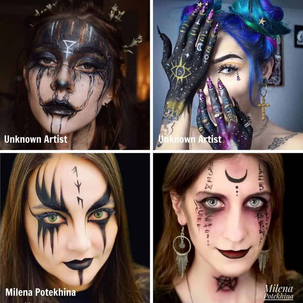 Witch Painted Face Ideas