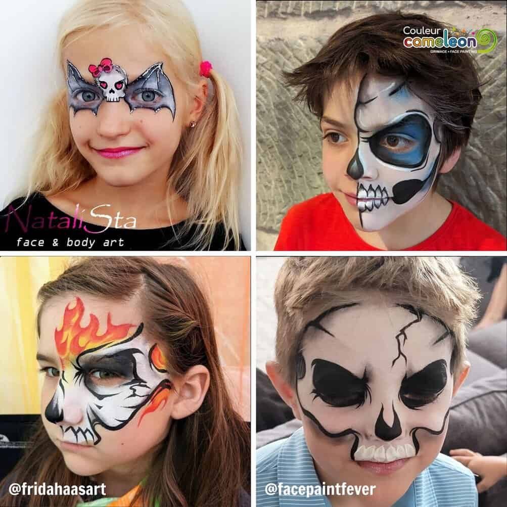 Skeleton Face Paint Kids