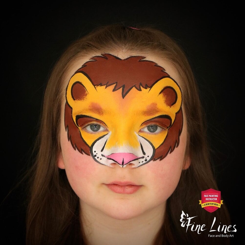 Lion Face Painting Ideas Pictures On Canvas Lion Tiger Face Close Up