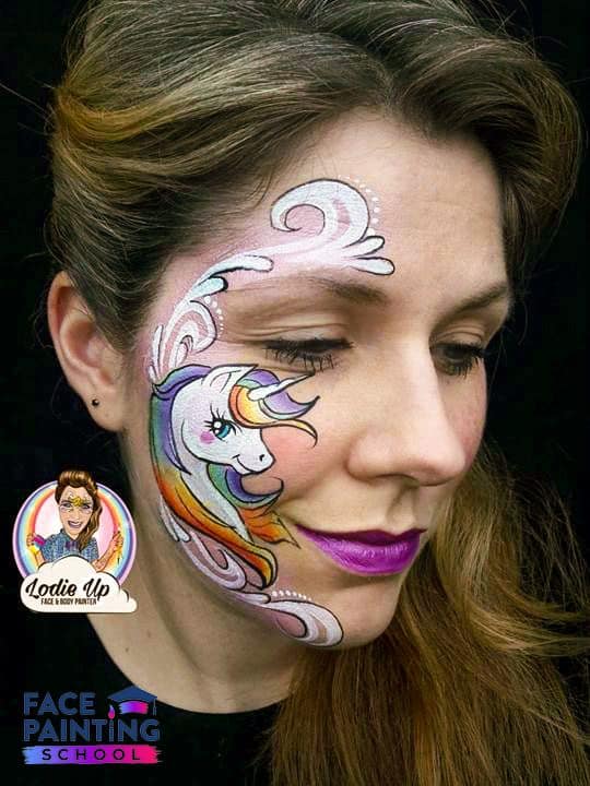 Simple Rainbow Face Paint