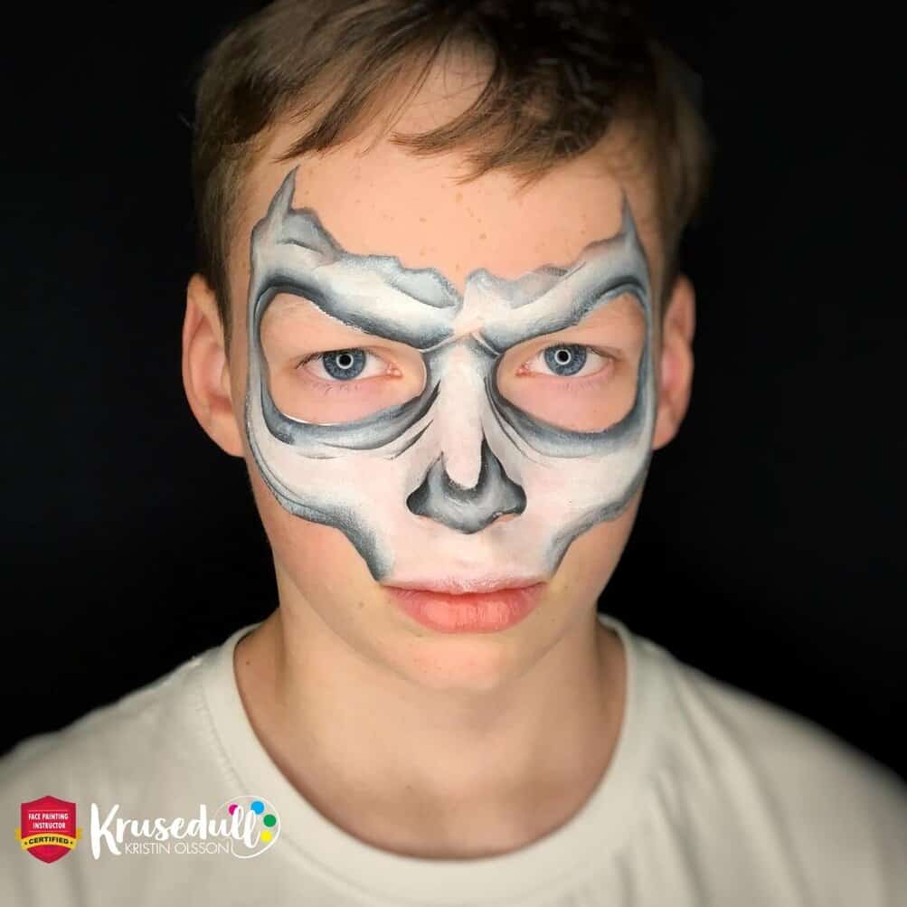 Simple Skull Face Paint Skull Facepaint