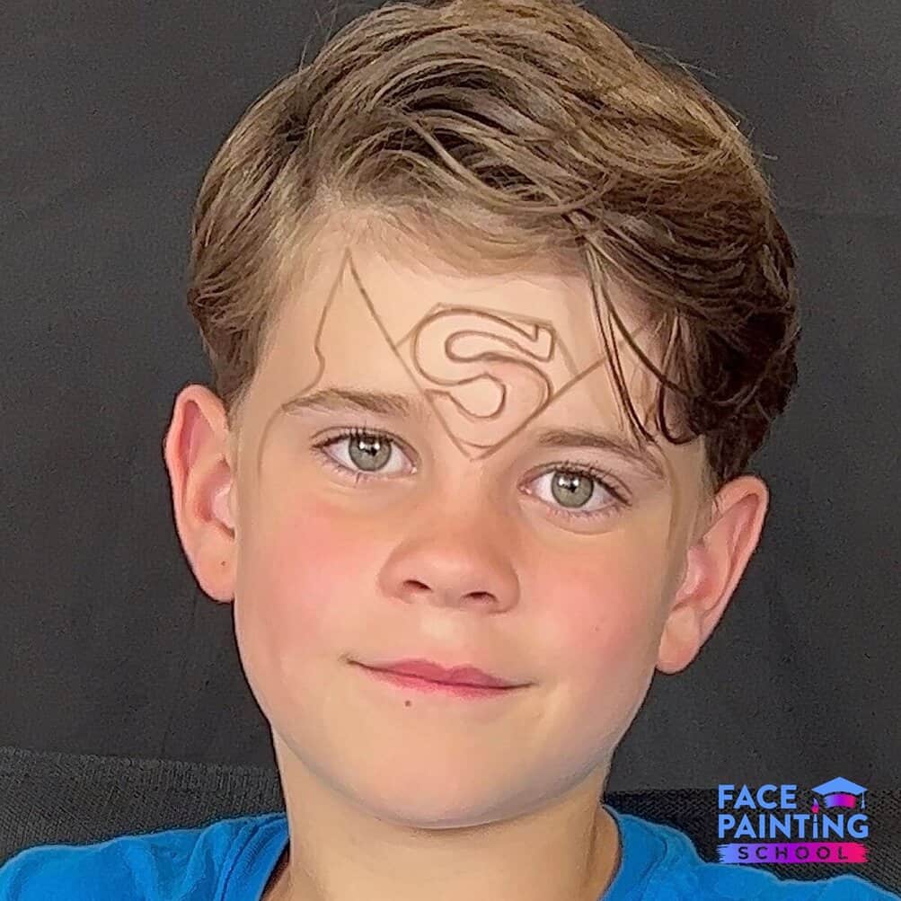 Superman Face Paint